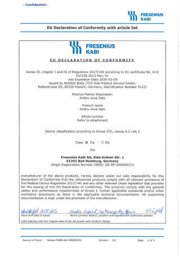MDR DoC Ambix nova Sets_01.02.2023 | KEY2 Fresenius Kabi